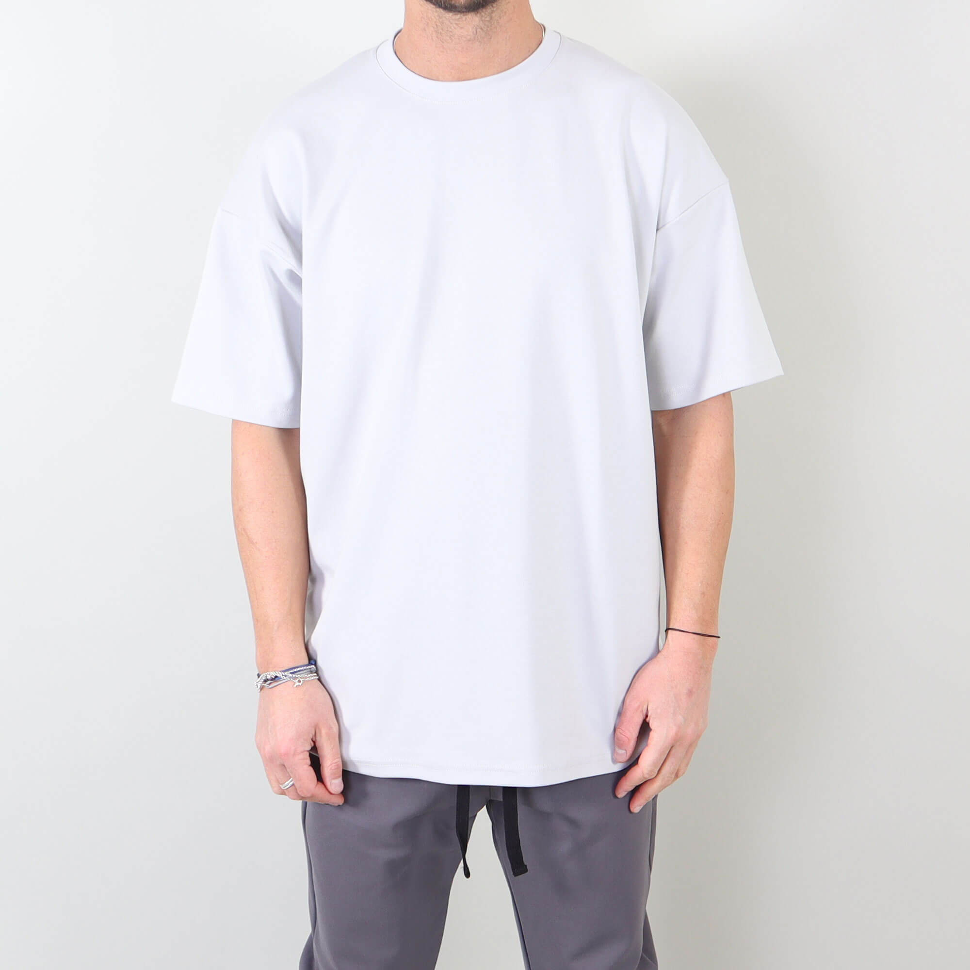 Essential drop tee light grey – PRJCT AMS