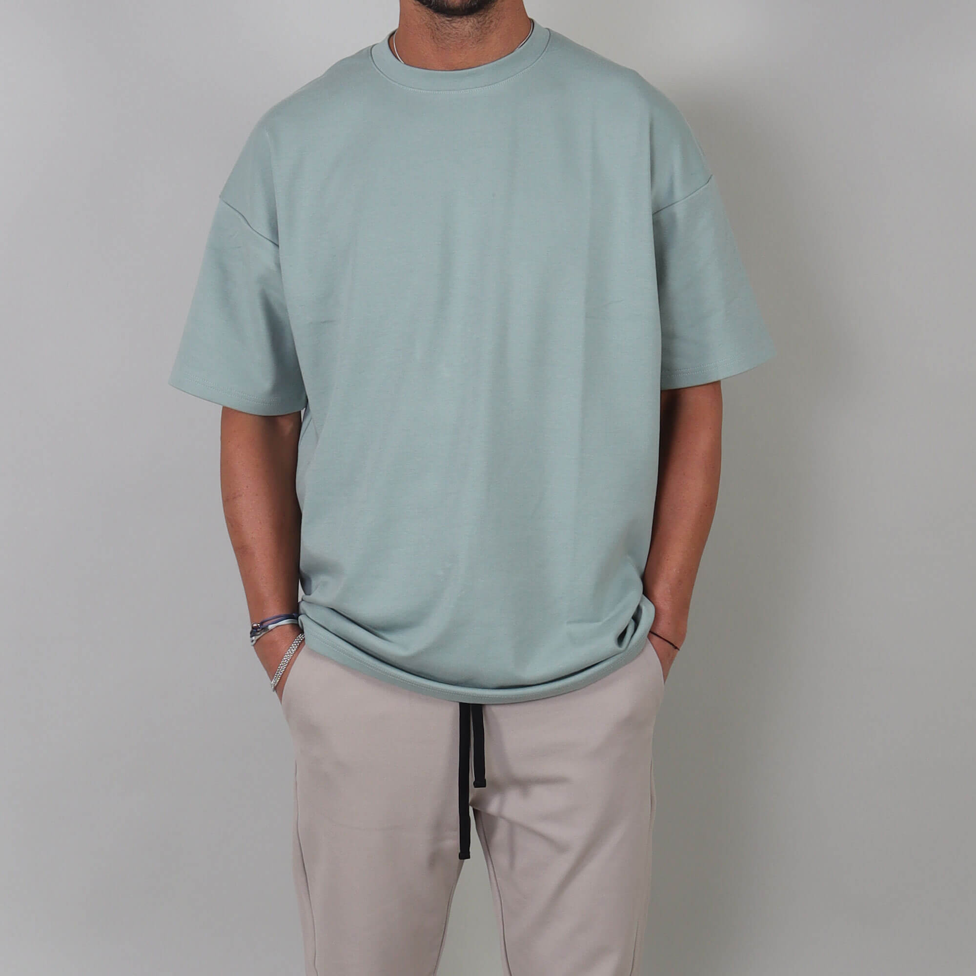 Essential drop tee turquoise – PRJCT AMS